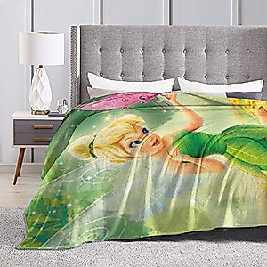 Mars Sight Tinker Bell Blanket Throw Blanket Soft, Warm and Lightweight for Couch Bed Sofa Luxury Fleece Blanket