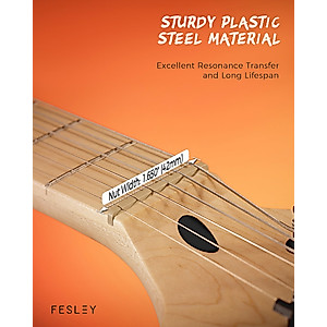 Fesley 39" Electric Guitar, Full Size Solid Body Electric Guitars For Beginner, ST Style, Maple Neck/Fretboard, Electric Guitar Kit With HSS Pickup, Gig Bag, Matte, Morandi Black