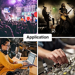 FURUI XLR Female to 1/4 Inch Cable 25ft 2Pack, Nylon Braided Microphone Cable 6.35mm TRS to XLR Female Balanced Cable Compatible with Shotgun Microphone, Recording Studios and More