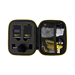 Deity Pocket Wireless 2.4G Microphone Receiver and 25mw Transmitter with One Button Pairing with Lav Microphone,USB Cable,TRRS Cable (Black)