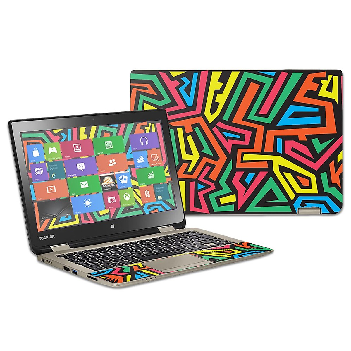 MightySkins Skin Compatible with Toshiba Satellite Radius 11 L15W-B 11.6" wrap Cover Sticker Skins Hyper