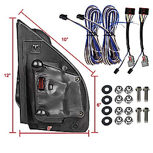 Carpartsinnovate For Ford 15-20 F150 Pickup Power Heated Tow Mirrors w/Smoke Lens LED Signal+Puddle