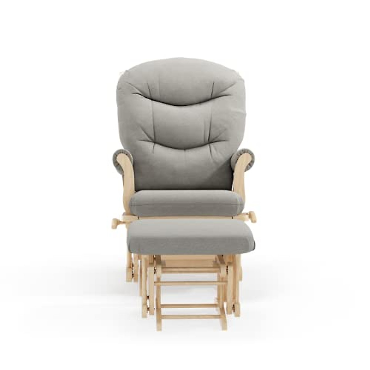 Dutailier Adele 3192 Glider Multiposition-Lock Recline with Ottoman (Natural/Light Grey)