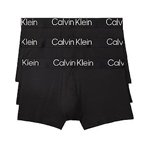 Calvin Klein Men's Ultra Soft Modern Modal Trunk, 3 Black, L