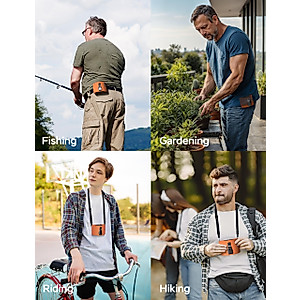 AddAcc 2024 Upgrade 10000mAh Waist Fan, 12000RPM Strong Airflow, Rechargeable Clip Belt Fan, 10 Speed, Max 24H Working Time, Personal Shirt Fan for Outdoor, Jobsite, Farms, Gifts for Men