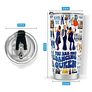 LONGXIN Mamma Fans Gifts, Stainless Steel Tumblers 20oz, Mamma Music Tumbler, Mamma Stuff Musical Comedy Gift for Family Friend Women - You Are The Dancing Queen