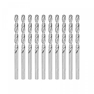 uxcell 10 Pcs 4.1mm HSS(High Speed Steel) W6542 Micro Drill Bits, Fully Ground Jobber 75mm Length Drill Bit for Mild Steel Copper Aluminum