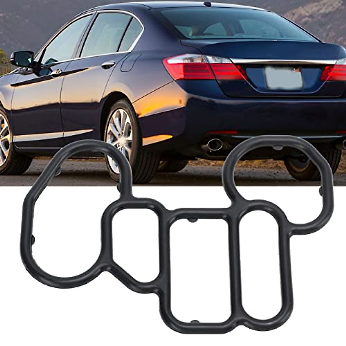 15302‑RDV‑J00, Oil Filter Housing Gasket Engine Part Flexible Heat Resistant Antiaging Black for Auto,Engine System