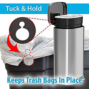 iTouchless SoftStep 8 Gallon Step Trash Can with Odor Control System & Removable Inner Bucket, Stainless Steel 30 Liter Pedal Garbage Bin for Office, Home and Kitchen