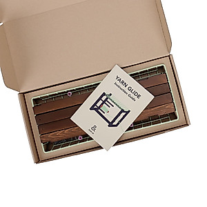 And-et Yarn Glide - Multi-Thread Yarn Dispenser and Holder for Knitting, Crochet, Tufting, and More | Accommodates up to 4 Cones | Steel Tray for Tools and Wood Storage | Thread Holder for Crocheting