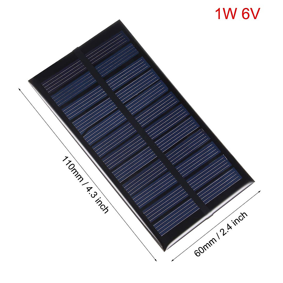 uxcell 5Pcs 1W 6V Small Solar Panel Module DIY Polysilicon for Toys Charger