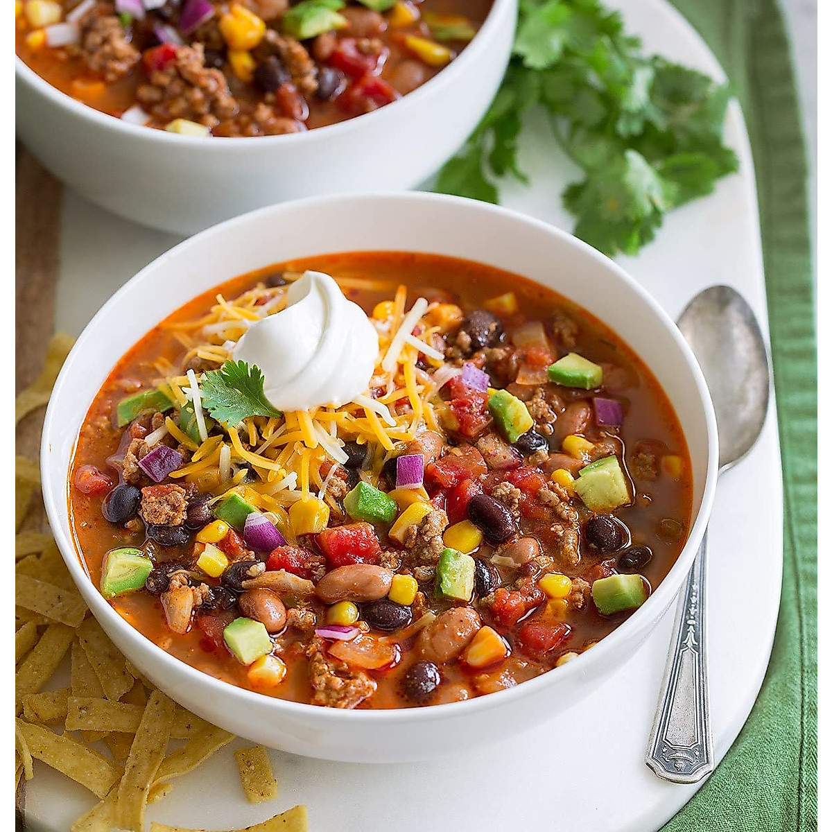 Houlu 40 oz Soup Bowls, Cereal bowls, Pho Bowls, Salad Bowls, Off White Porcelain Bowl Set of 4, 7 inch