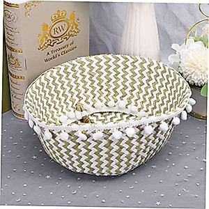 Kisangel Rattan Planter Baby Basket Laundry Basket for Baby Woven Plant Pot Nursery Baskets Cotton Storage Bucket Laundry Storage Baskets Cloth Storage Basket Room Basket Wicker Flowerpot