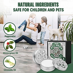 Two Bros. Repellent All Pest Repellent,Peppermint Rodent Repellent Indoor, Mouse Repellents, Mice Repellent, Rat Deterrent,Naturally and Strongly Repel Spider,Roach,Bugs,Ant, & Other Pests-2P, Black