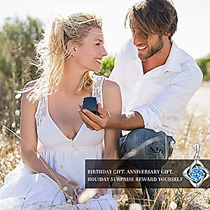 Naixio Pendant Necklaces for Women 4-leaf Clover 999 Sterling Silver with Birthstone Zirconia, Festival Valentine's day Jewelry Gift for Girlfriend Wife Girls (White CZ)