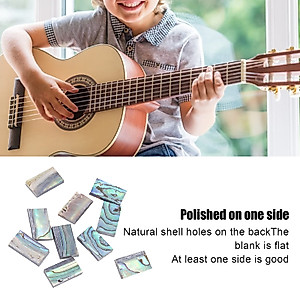 Guitars Fretboard Inlay Material, 10Pcs Abalones Shells Blanks Handle for Mosaic Art for Jewelry Design