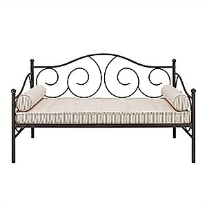 DHP Victoria Daybed, Twin Size Metal Frame, Multi-functional Furniture, Bronze