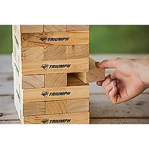 Triumph Sports Triumph Large Tumble Tower - Includes 54 Wood Tumble Blocks and Carry Case
