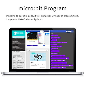 ELECFREAKS microbit Robotic Dog Xgo Kit, 12 Movable Joint DIY Programmable Full Metal Bionic Robot Kit, STEM Educational Project for Open Source Hardware(Without Micro:bit)