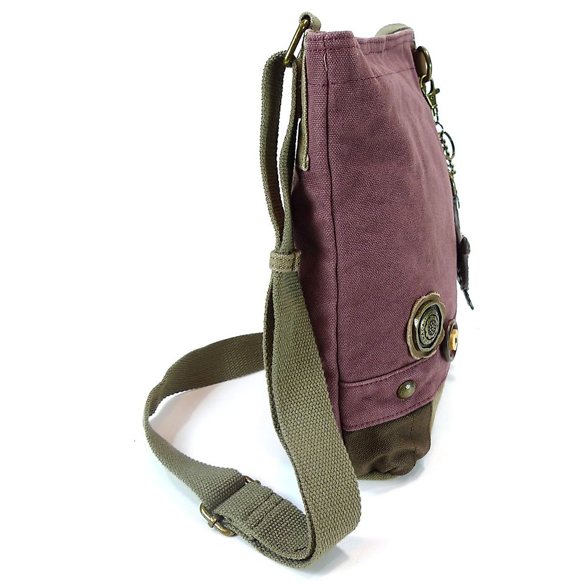 CHALA Patch Cross-Body Women Handbag, Canvas Messenger Bag - Mauve (Giraffe)