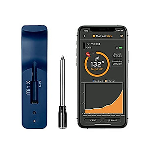 MeatStick MiniX Set | Wireless Meat Thermometer with Bluetooth | 260ft Range | for Kitchen, Air Fryer, Deep Frying, Oven, Sous Vide, BBQ, Grill, Rotisserie
