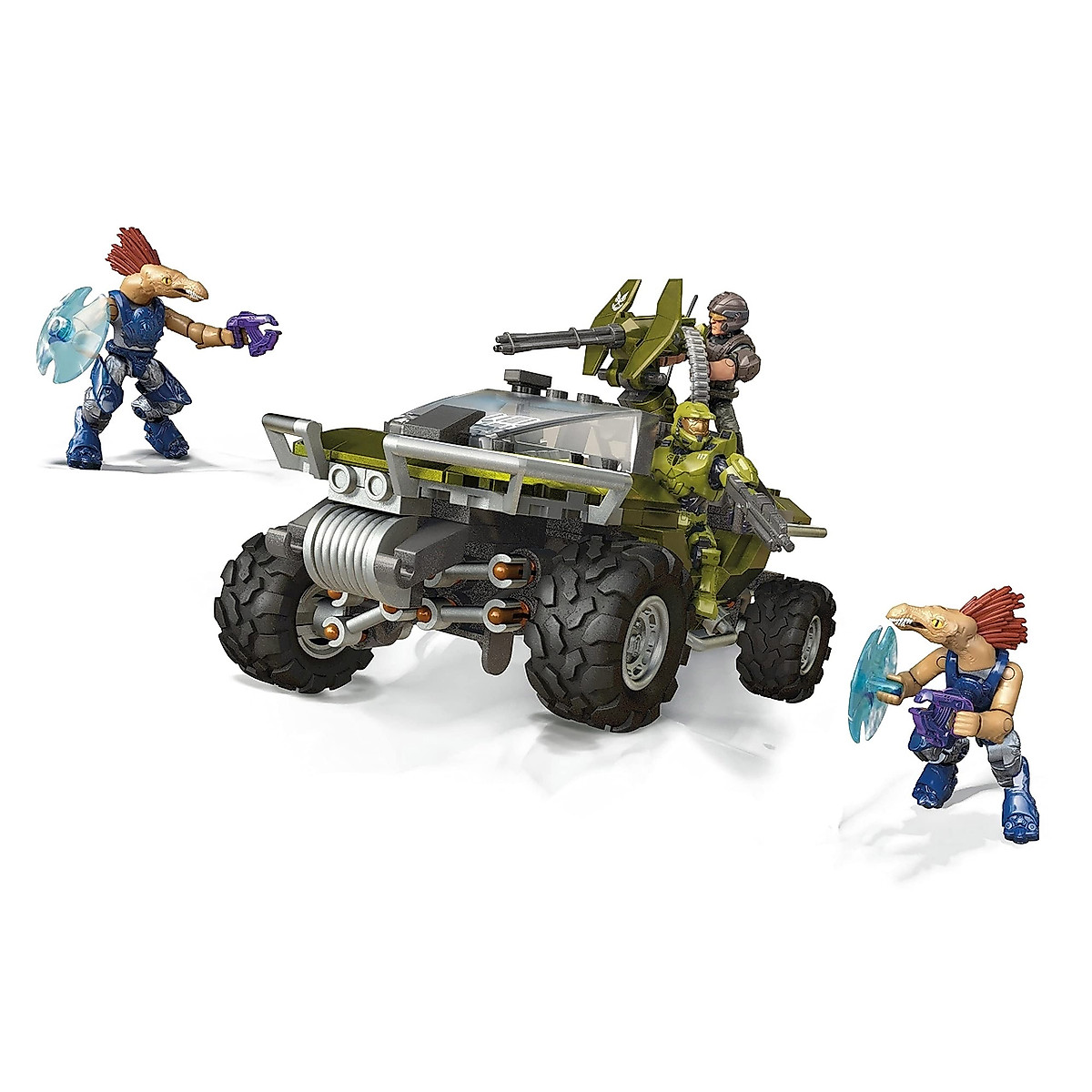 Mega Construx Halo Warthog Rally Vehicle Halo Infinite Construction Set with Master Chief Character Figure, Building Toys for Kids