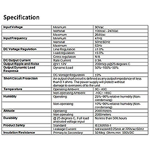 Compact 12V DC, 300mA, Quality Regulated Power Adapter. 2.1mm ID, 5.5mm OD. Can Handle 100VAC - 240VAC.
