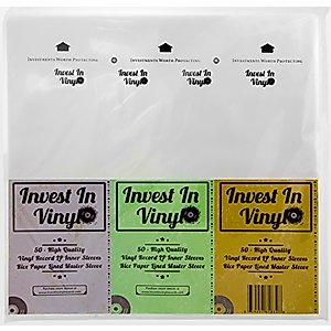 50 Master Sleeves Rice Paper Anti Static LP Inner Sleeves Mobile Fidelity MFSL Style Vinyl Record Sleeves Provide Your LP Collection with the Proper Protection - Invest In Vinyl