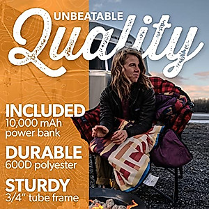 Kuma Outdoor Gear Lazy Bear Heated Chair 1, Red Plaid