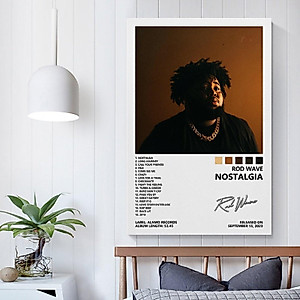 BIARA Rod Wave Poster Nostalgia Album Cover Poster Posters for Room Aesthetic Canvas Wall Art Bedroom Decor 12x18inch(30x45cm)