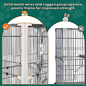 Yaheetech Rolling Small Animal Cage 6 Level Rabbit Cage with Open Top & Pull-Out Tray for Bunnies, Guinea Pigs, Ferrets and Chinchillas
