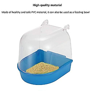 Tfwadmx Bird Cage Bath Parrot Bath Box Accessory Supplies Hanging Bathing Tub for Small Birds Canary Budgies Cockatiel Lovebirds