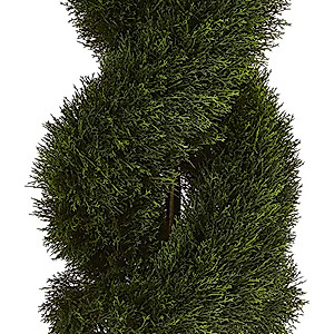 Nearly Natural Double Pond Cypress Spiral Topiary UV Resistant (Indoor/Outdoor)