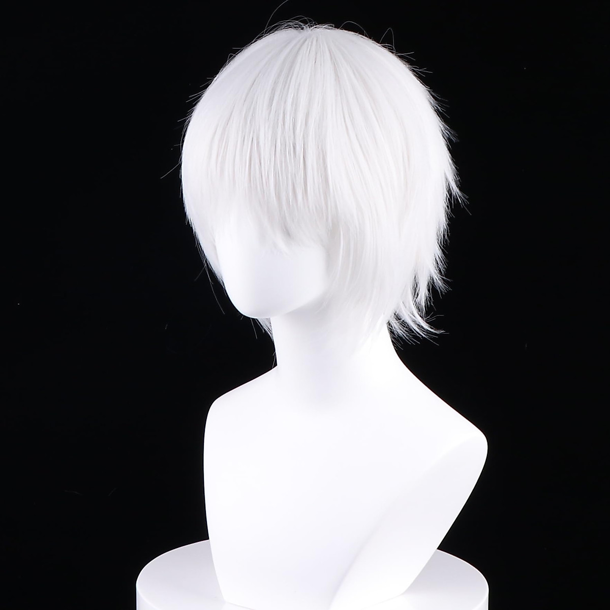 KiyaCos Anime Silver White Cosplay Wig Synthetic Party Hair Anime Comics Coser Costume Wigs