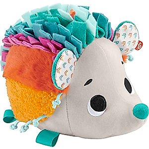 Fisher-Price Newborn Toy Cuddle ‘N Snuggle Hedgehog Plush with Sounds and Textures for Infant Sensory Play Ages 3+ Months
