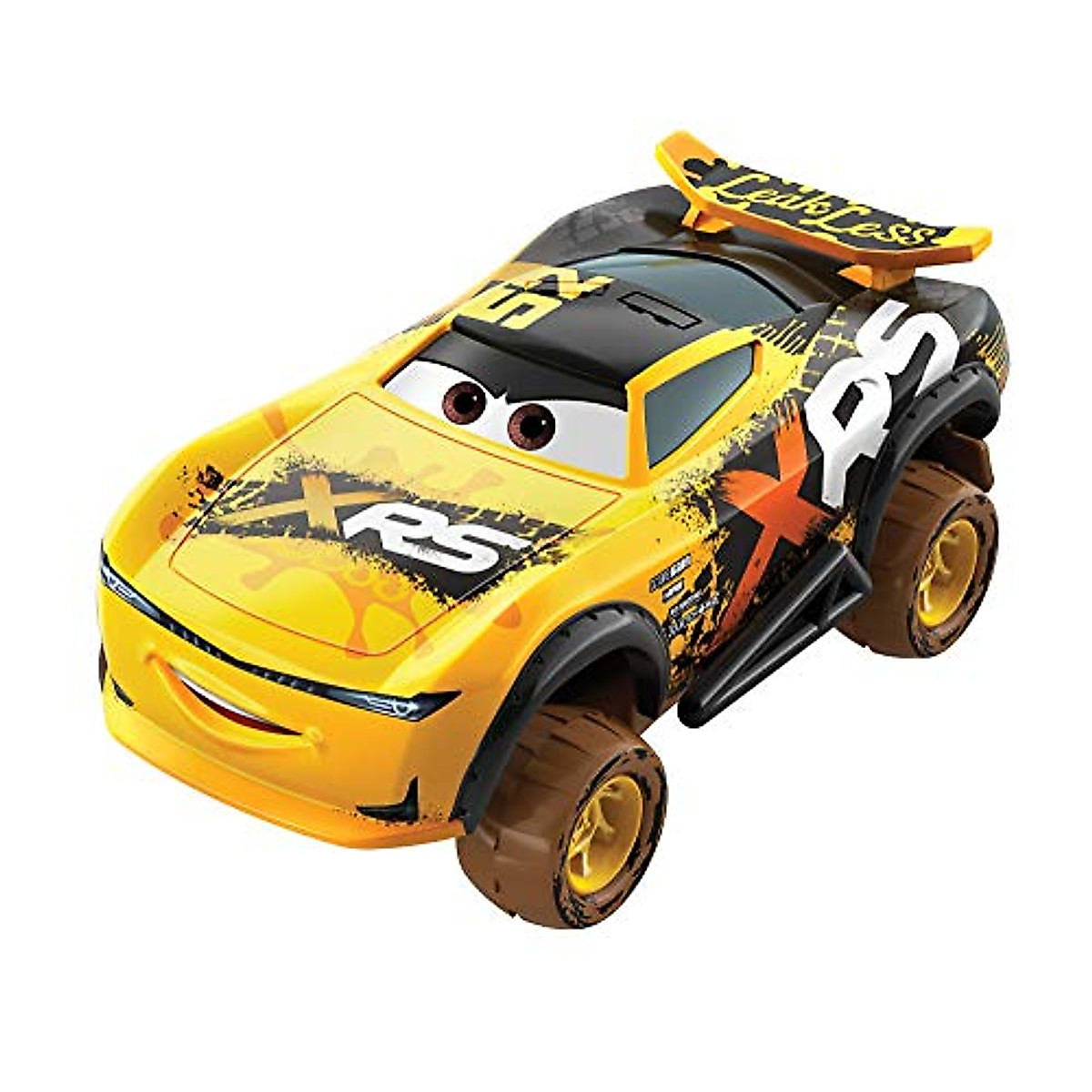 Disney Cars Toys XRS Mud Racing Vehicle Assortment 1:55 scale Die-Casts, Real Suspensions, Off-Road, Dirt-splashed Design, All-terrain Wheels, Ages 3 and up