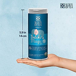 Secrets Of Tea Babies’ Magic Tea Baby Colic And Gas- USDA Organic Caffeine-Free Colic Calm Tea for Babies and Newborns - 80 Servings - 20 Count(1 Pack)