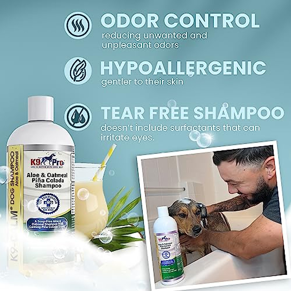 Puppy Shampoo for Puppies 8 Weeks Old and Conditioner with Aloe & Oatmeal for for Small Dogs to Large with Dry Itchy Sensitive Skin Dog Wash Itch Relief Hypoallergenic Puppy Wash Bathing Supplies