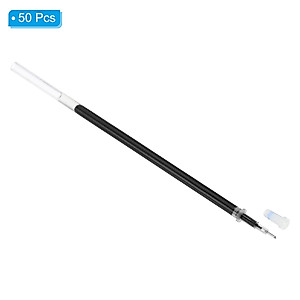 PATIKIL 0.5mm Ink Pen Refills Black, 50 Pcs Gel Pen Refills Ballpoint Pen Ink Fine Point for Pens Office Supplies, Black Ink