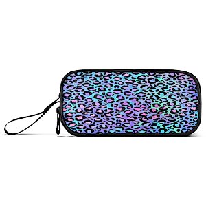 Kcldeci Leopard Print Cute Cheetah Spots Pencil Bag Pen Case, Large Capacity Pencil Bag Stationery Pouch Zipper School Organizer Pencil Pouch Cosmetic Bag Makeup Bag