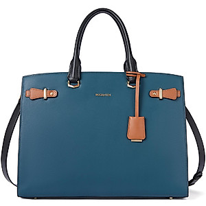 BOSTANTEN Briefcase for Women 15.6 Inch Genuine Leather Laptop Briefcase Shoulder Work Tote Bag Purse