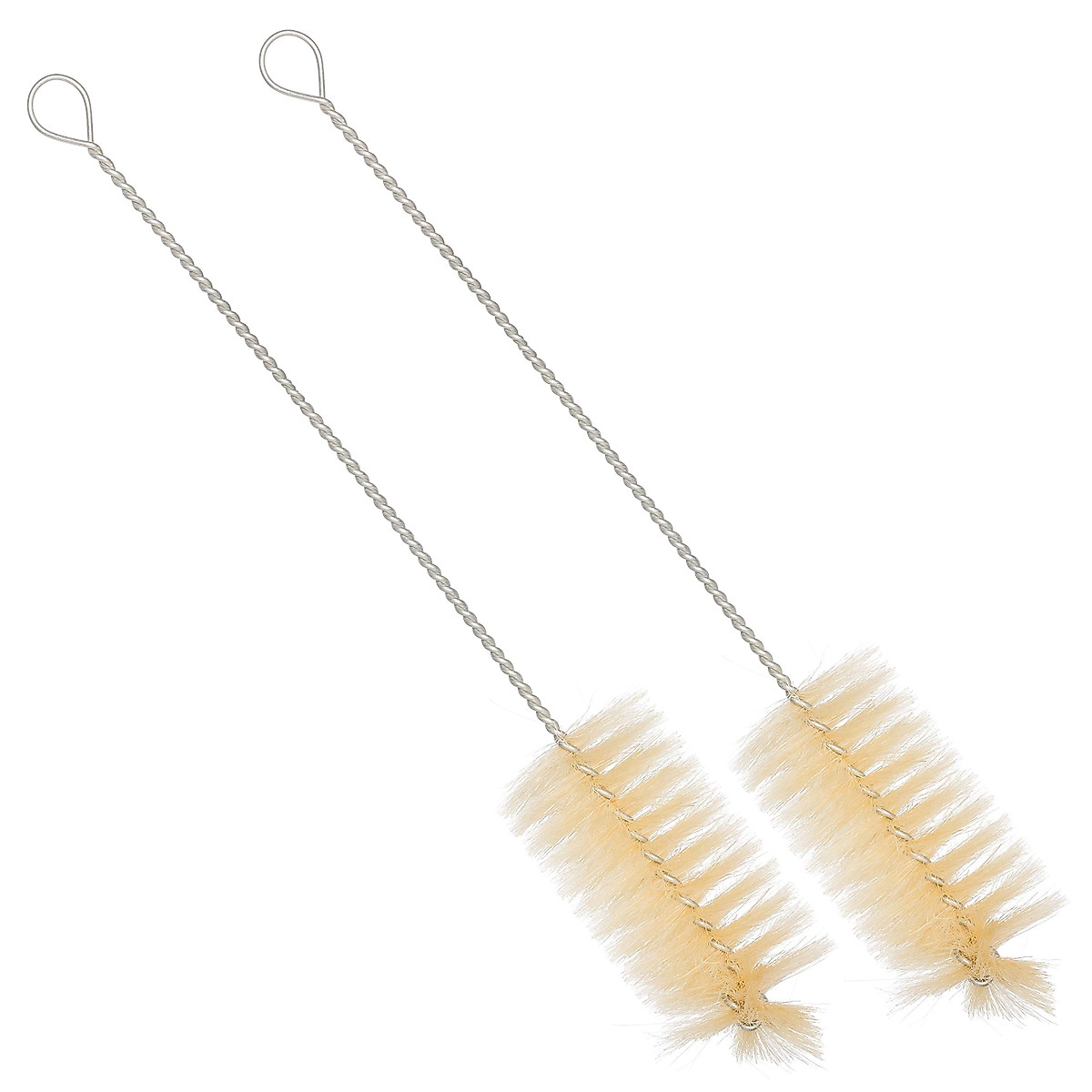 Redecker Pig Bristle Baby Bottle Brush with Flexible Wire Handle, Set of 2, 16-Inches, Made in Germany