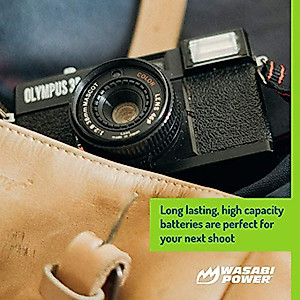 Wasabi Power Battery (2-Pack), Dual Charger for Olympus BLS-5, BLS-50, PS-BLS5, BLS-1, PS-BLS1, E-420, E-450, E-600, E-620, Pen E-P1, E-P2, E-P3, E-PL1, E-PL3, E-PM1, OM-D E-M10 Mark II, III, IIIs, IV