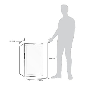 Newair 51 Bottle Wine Cooler Refrigerator | Shadow Series | Freestanding Mirrored Wine and Beverage Fridge with Double-Layer Tempered Glass Door & Compressor Cooling For Reds, Whites, & Sparkling Wine