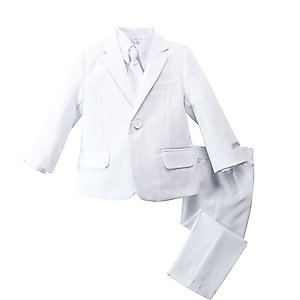 Spring Notion Baby Boys' Modern Fit White Suit Set 9M