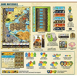 Capstone Games: Boonlake Hand Management, Exploration Strategy Board Game, 1-4 Players, Ages 14+, 40 Minute per Player Game Play Multicolor