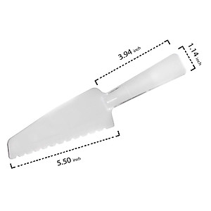 Party Essentials - N954817 Pie/Cake Server, Hard Plastic, 9.5",Clear (Pack of 48)