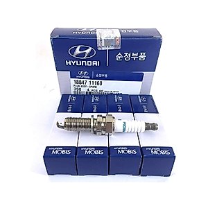 Genuine Hyundai Spark Plugs, 18847-11160, Set of 4