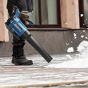 Enhulk Brushless Leaf Blower Cordless, 430 CFM Max Electric Jet Blower with Powered Motor, 20V 4.0Ah Battery*2 & Fast Charger, High/Low-Speed Handheld Blowers for Lawn Care Yard Work Around The House