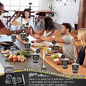 gisgfim 96 Pcs Death to My 20s Party Cups Death to My Twenties Cups Black Disposable Paper Cup 30th Birthday Party Supplies RIP Twenties Birthday Decorations for Men Women My Youth Funeral